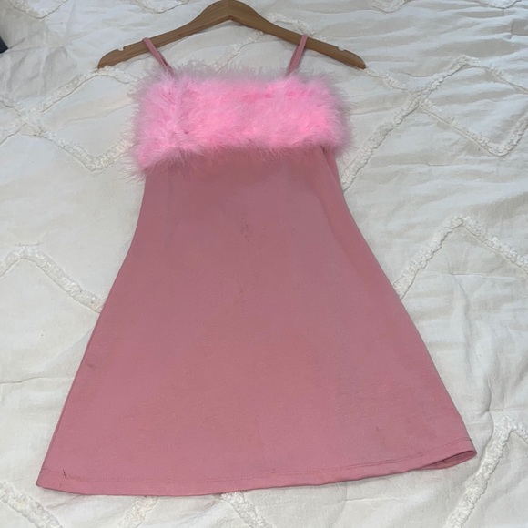 Dolls Kill | Dresses | Dolls Kill Pink Feather Mini Dress | Poshmark